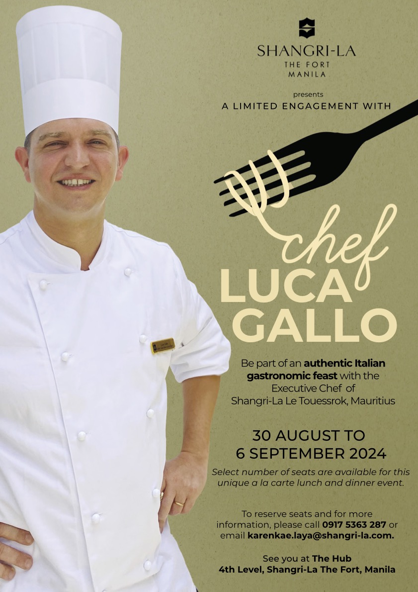 Experience the Art of Italian Gastronomy with Chef Luca Gallo of ...